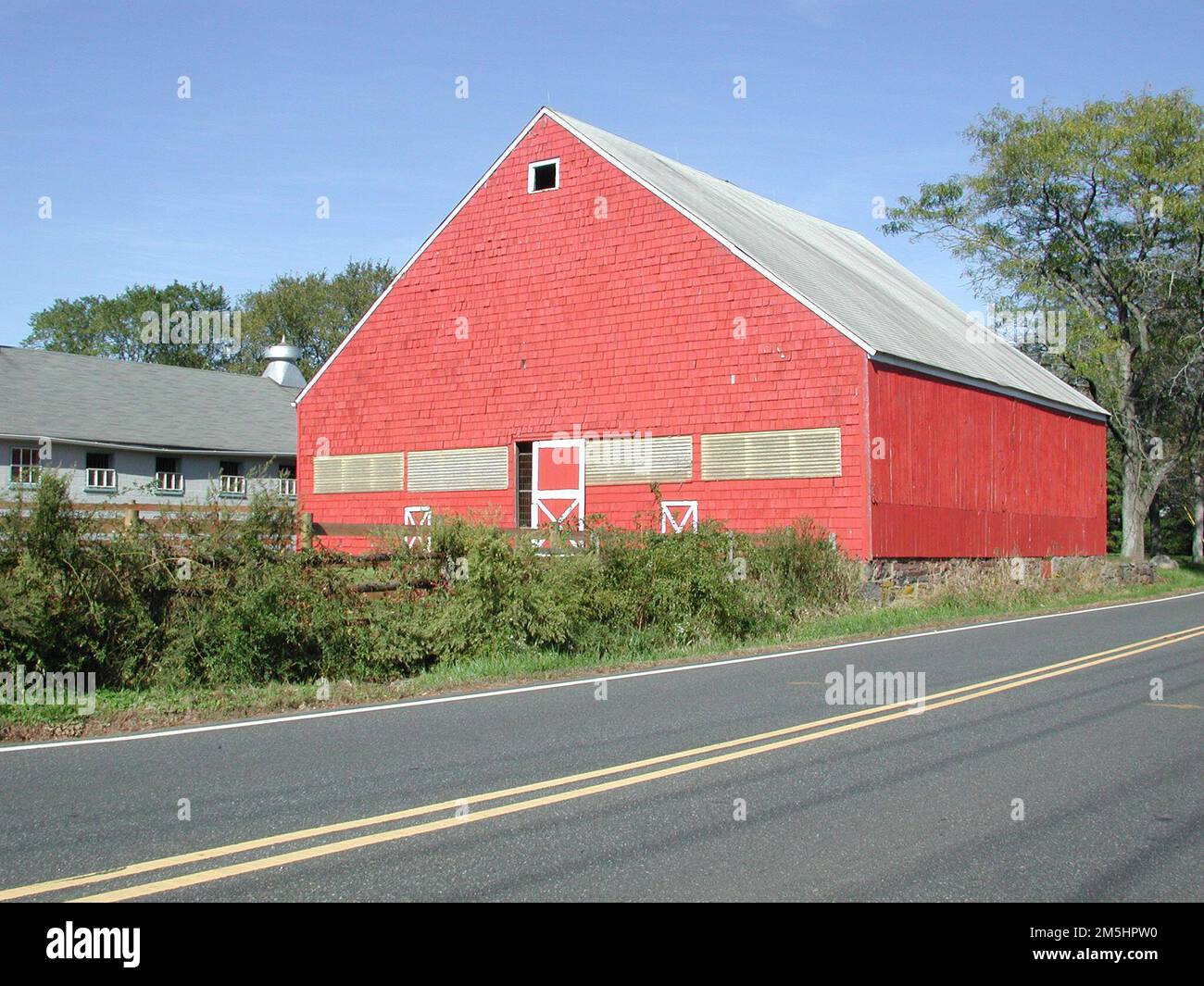 Millstone Valley Scenic Byway - Red Barn of River Road Farm. A giant ...