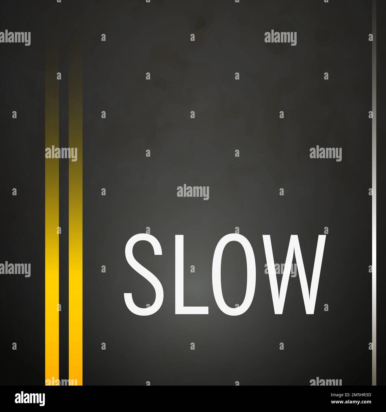 Slow road ahead background yellow double lines asphalt vector Stock ... Slow road ahead background yellow double lines asphalt vector Stock ...