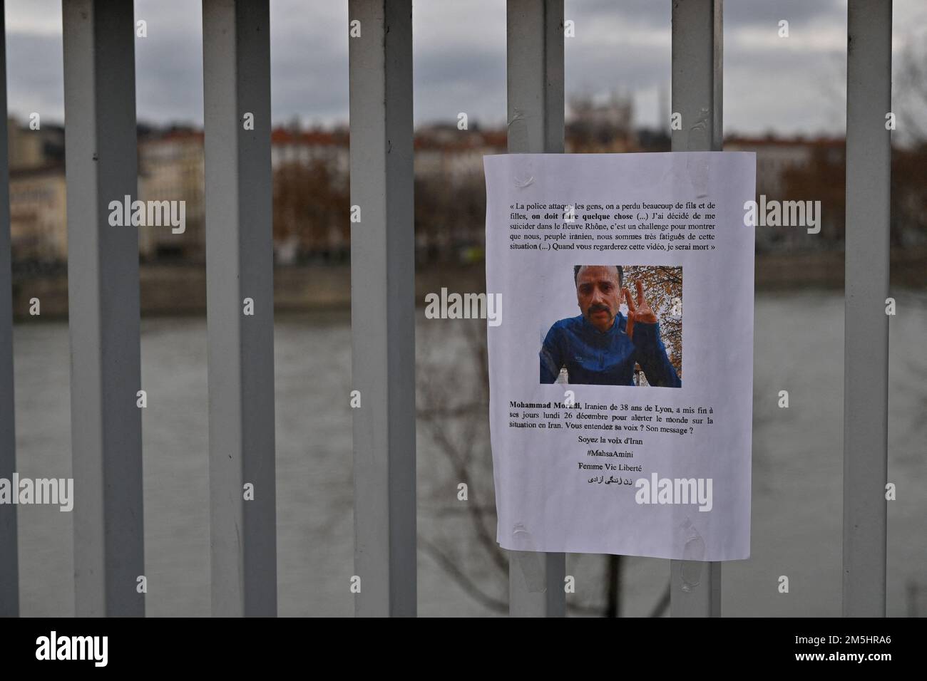 Mournings and tributes after an Iranian man, aged 38, named Mohammad ...
