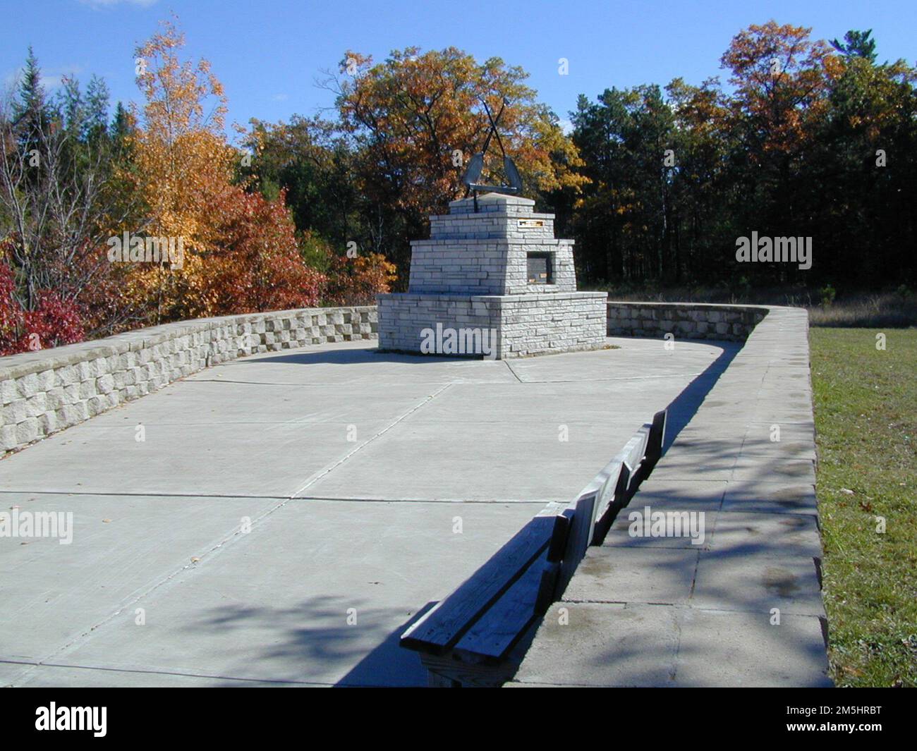 River Road Scenic Byway - Canoers Memorial. The pale stone of Canoers ...