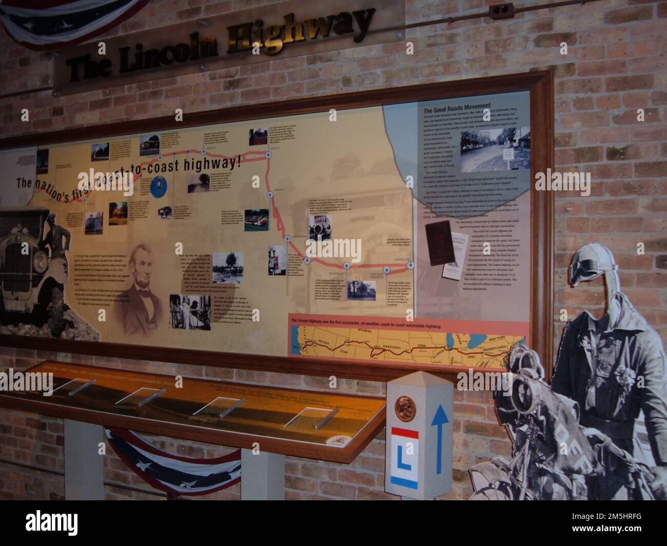 Lincoln Highway - Welcome Center Exhibit. Intricate exhibits line the ...