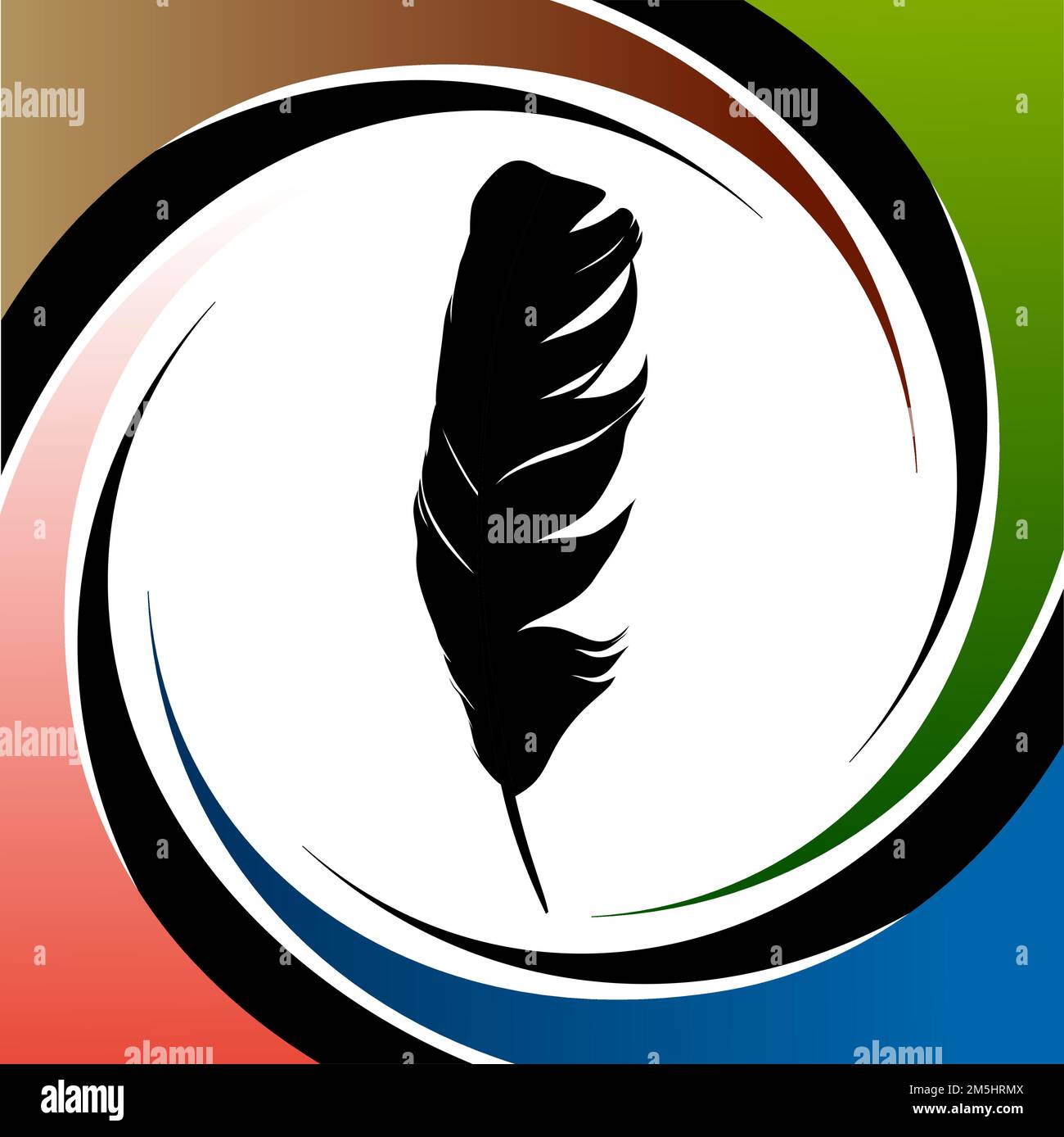 Feather calligraphic pen vector background Stock Vector Image & Art - Alamy