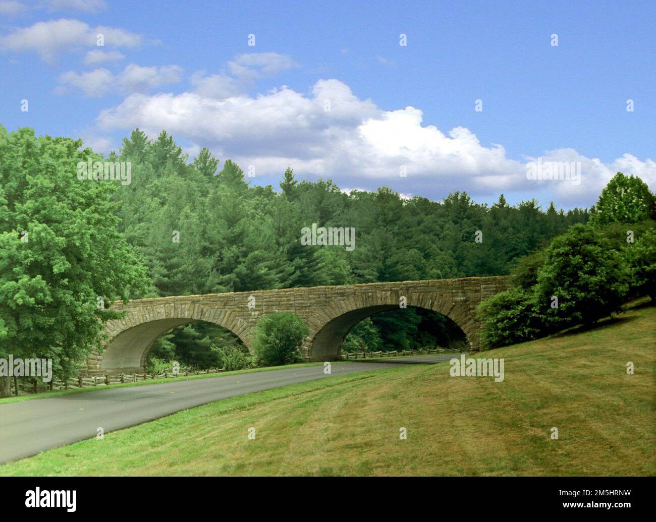 Blue Ridge Parkway - Stone-arched Bridges of the Parkway. Blending into ...