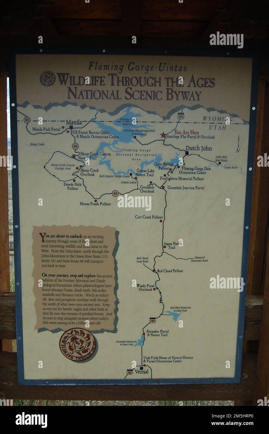 Flaming Gorge-Uintas National Scenic Byway - Map of Flaming Gorge ...
