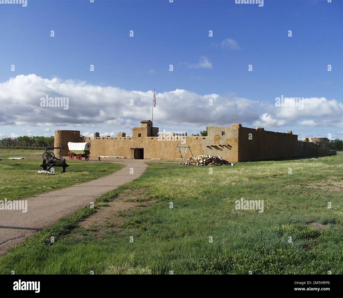 Santa Fe Trail - Bent's Old Fort in the Spring. Spring grasses surround ...