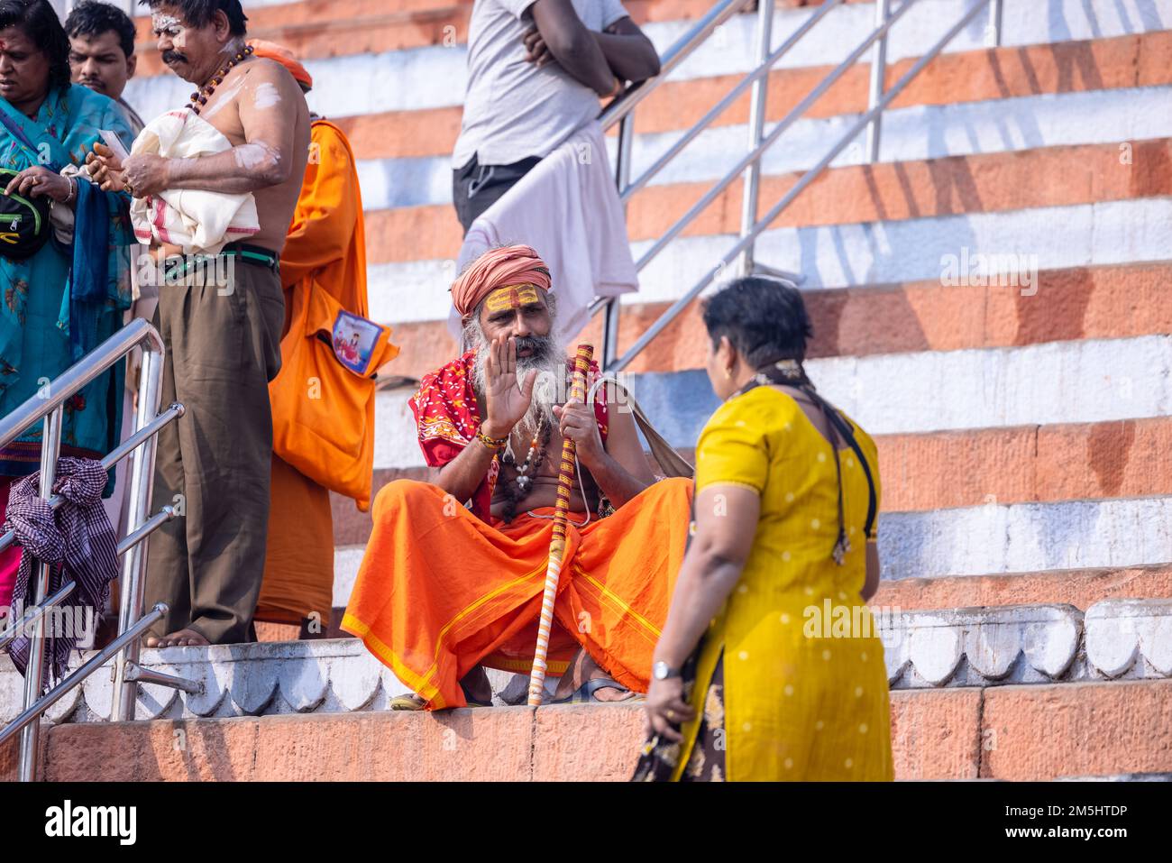 Varanasi, Uttar Pradesh, India - Nov 2022: Portrait of Unidentified ...