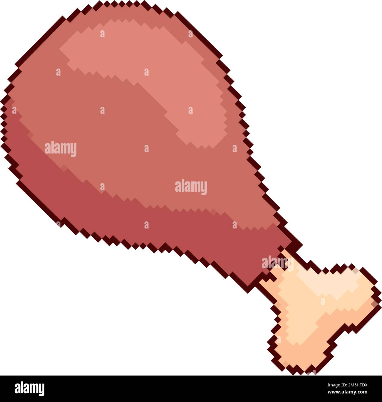 chicken thigh pixelated food Stock Vector Image & Art - Alamy