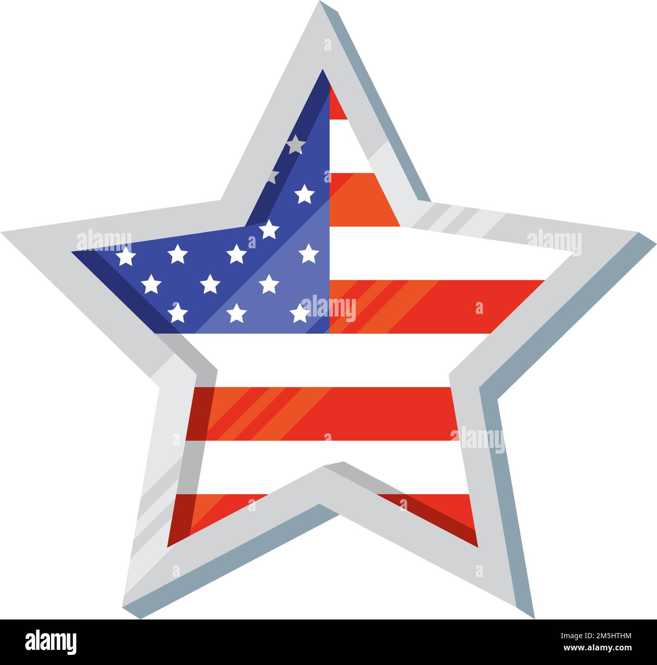 usa flag in star Stock Vector Image & Art - Alamy