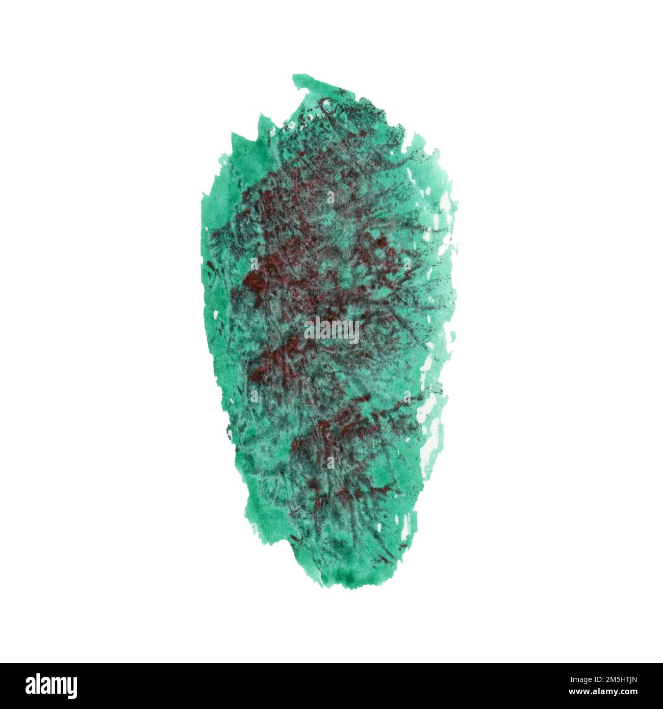 Green Watercolor blot. Oblong aquarelle stain Stock Photo - Alamy