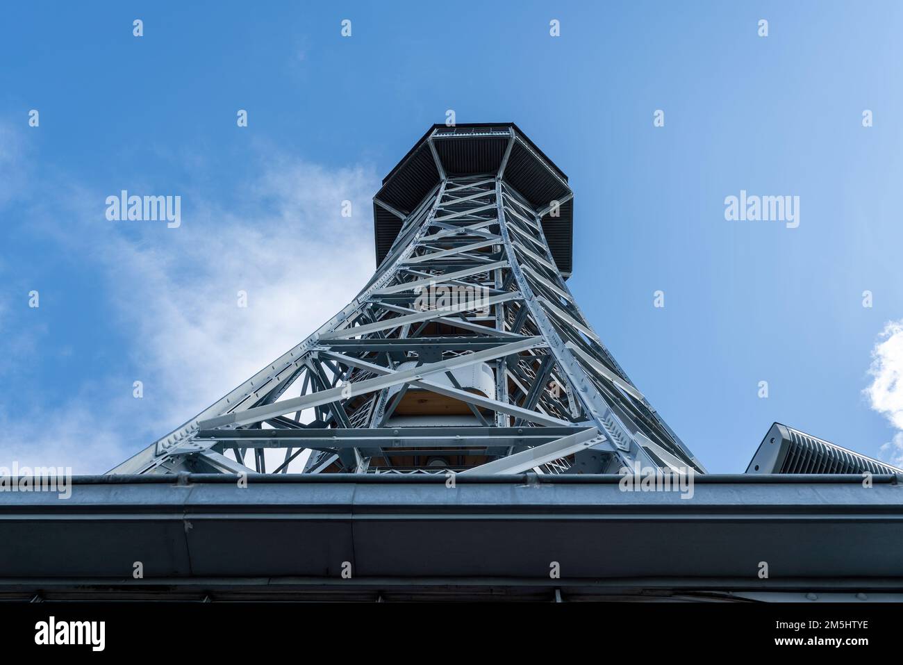 Petrin Tower at Petrin Hill - Prague, Czech Republic Stock Photo - Alamy