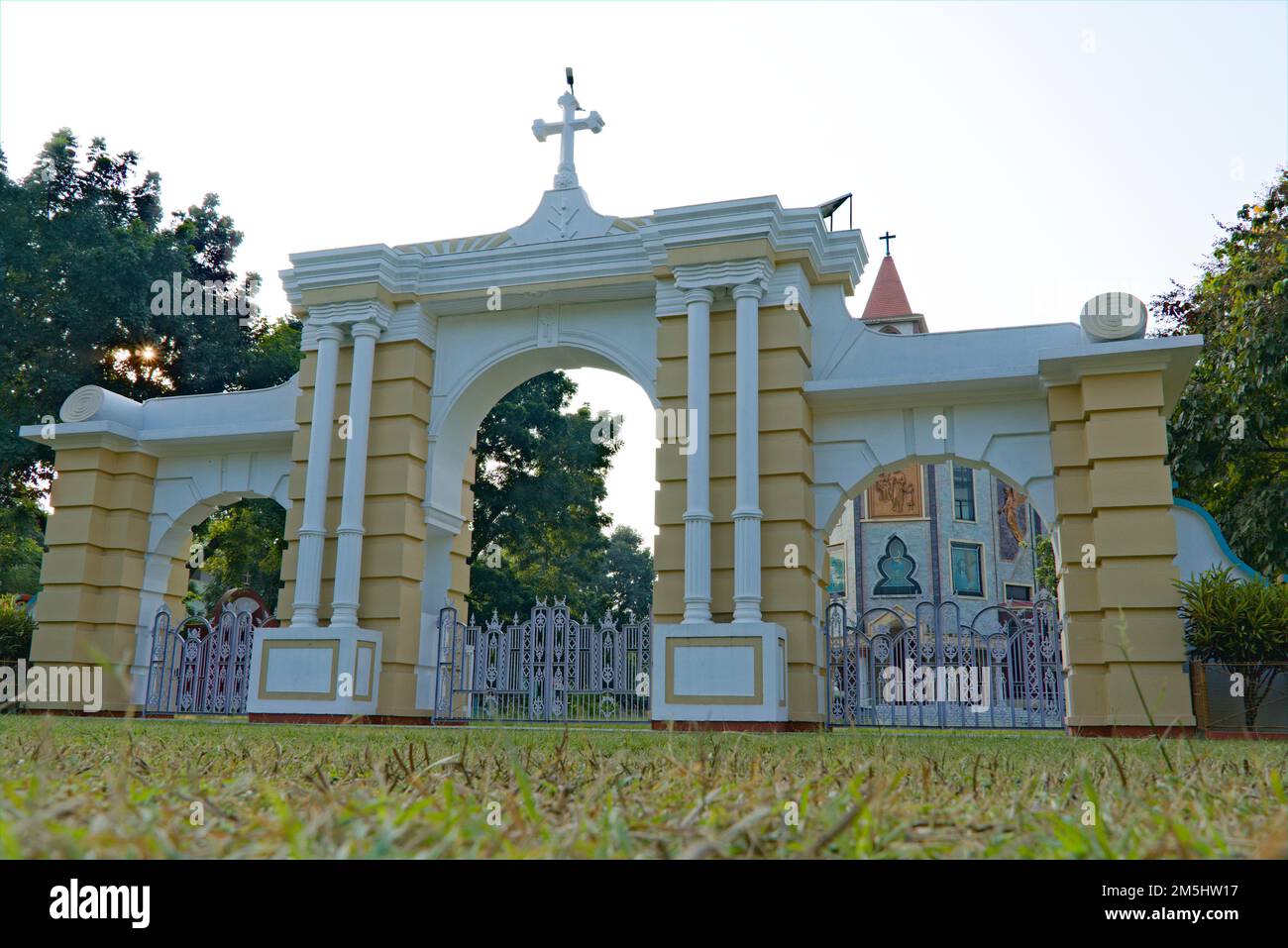 20.10.2022. Raiganj, West Bengal, India. front view of Saint Joseph ...