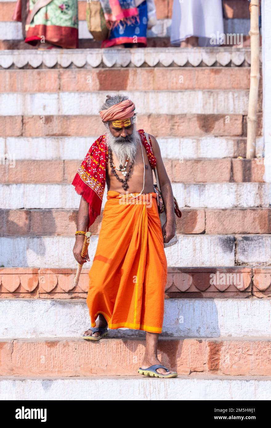 Varanasi, Uttar Pradesh, India - Nov 2022: Portrait of Unidentified ...
