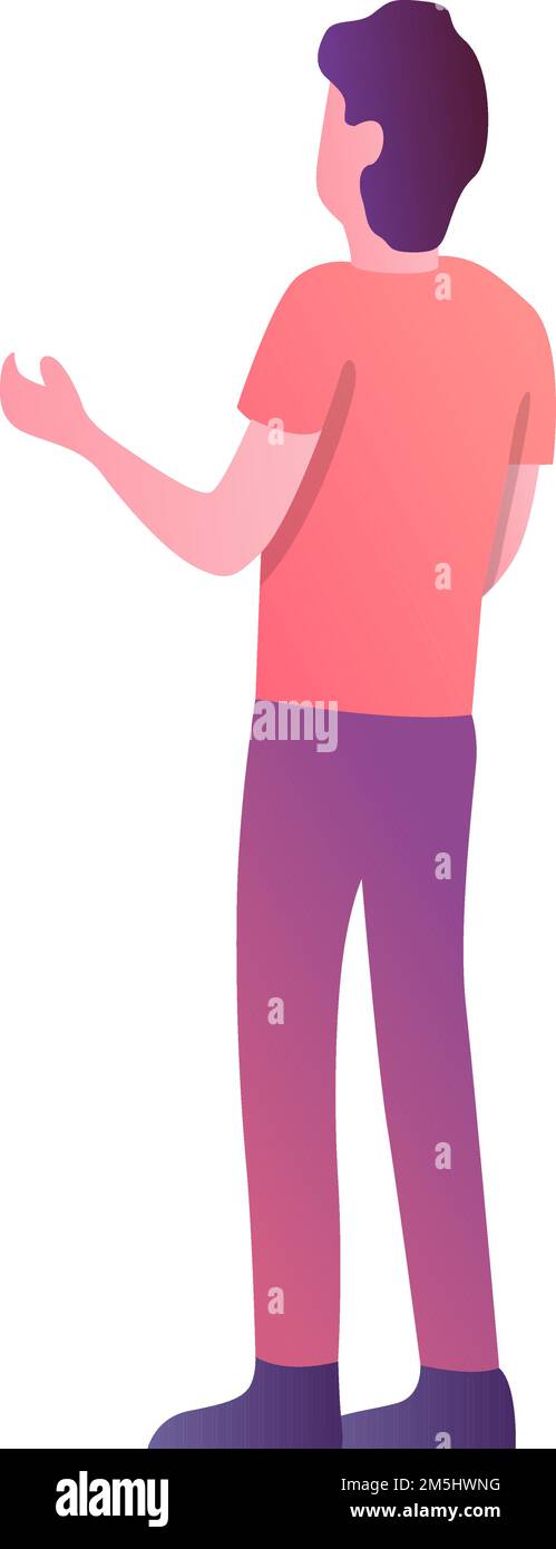 Speaker man rear Stock Vector Images - Alamy
