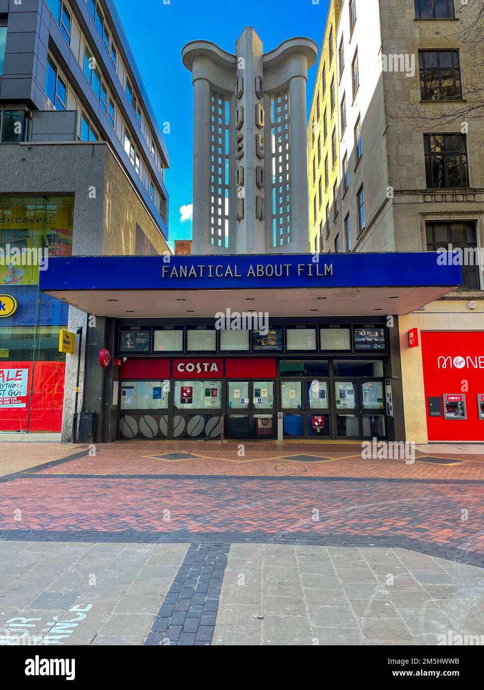 A vertical shot of the Odeon cinema in Birmingham, England, United ...
