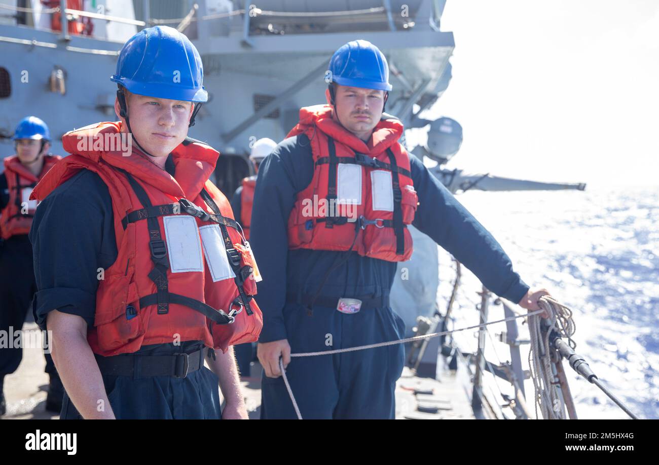 220318-N-XG173-1005 PHILIPPINE SEA (Mar. 18, 2022) Seaman Nathan Carter ...