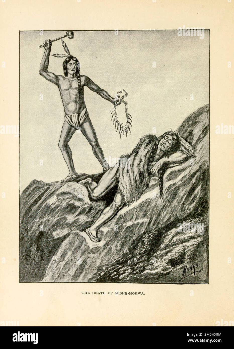 The Death of Mishe-Mokwa illustrated by Ella Booher, From the book ...