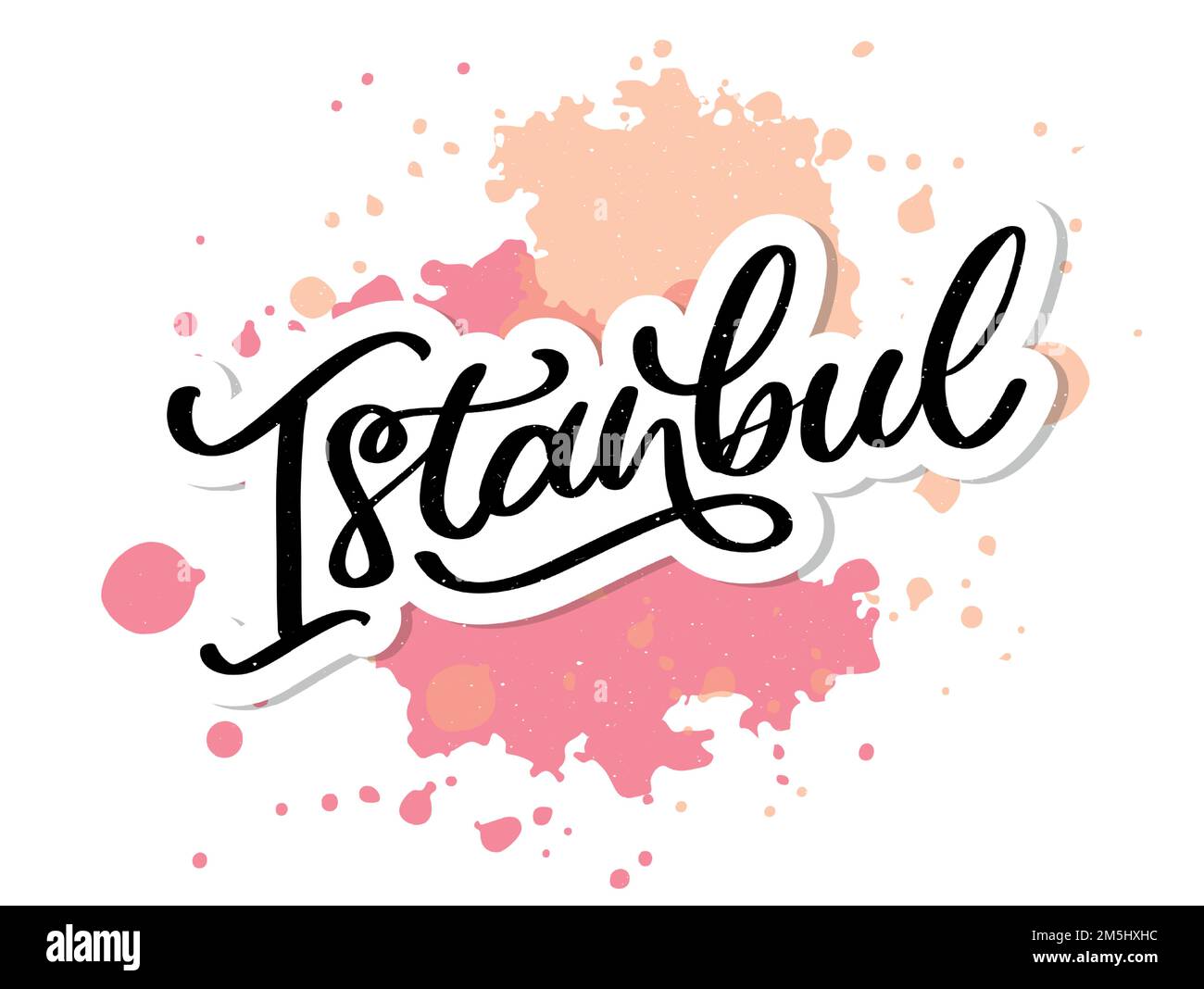 Istanbul. Hand lettering. Vector logo of Istanbul in black color with ...