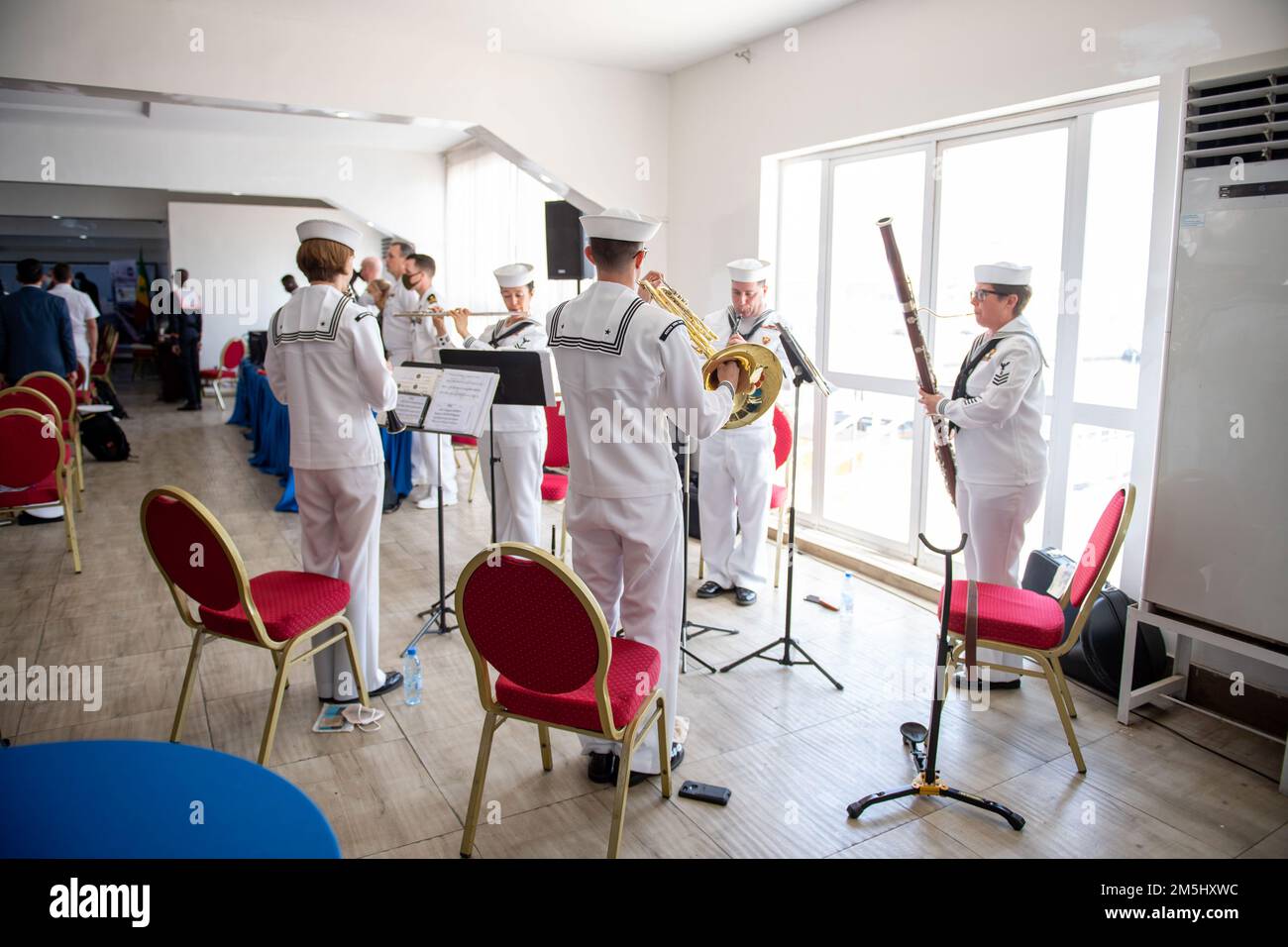 220318-N-ZA688-0107 DAKAR, Senegal (March 18, 2022) Members of the U.S ...