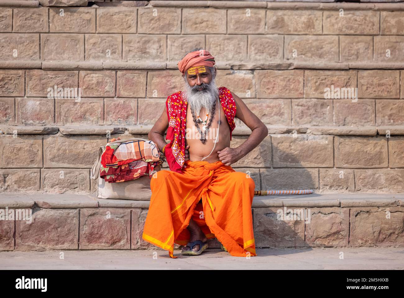 Varanasi, Uttar Pradesh, India - Nov 2022: Portrait of Unidentified ...