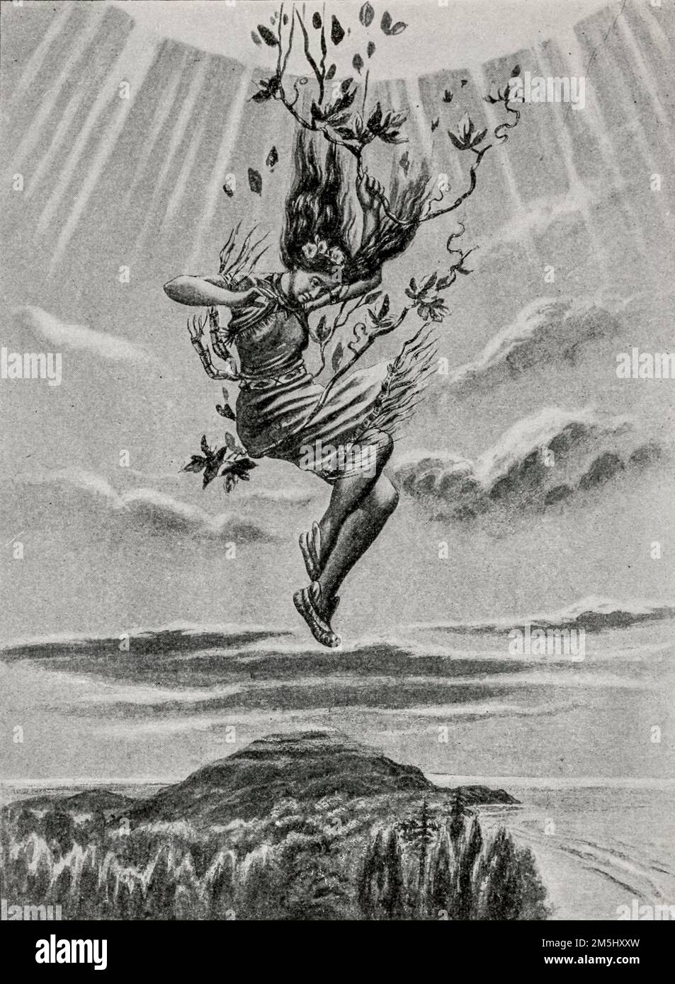 Nokomis Fell from the Moon illustrated by Ella Booher, From the book ...