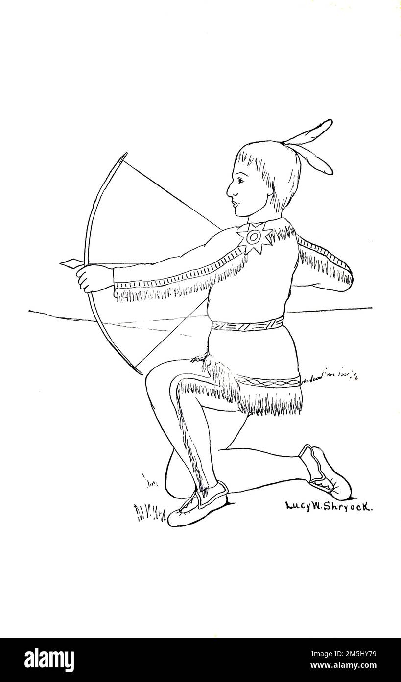Young Indian Boy with Bow and Arrow from the book ' The song of ...