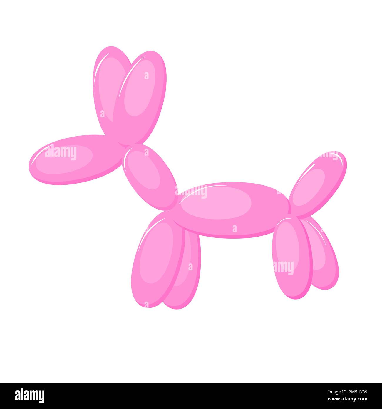 A dog made of inflatable balls in the style of the 90s. Animal from ...