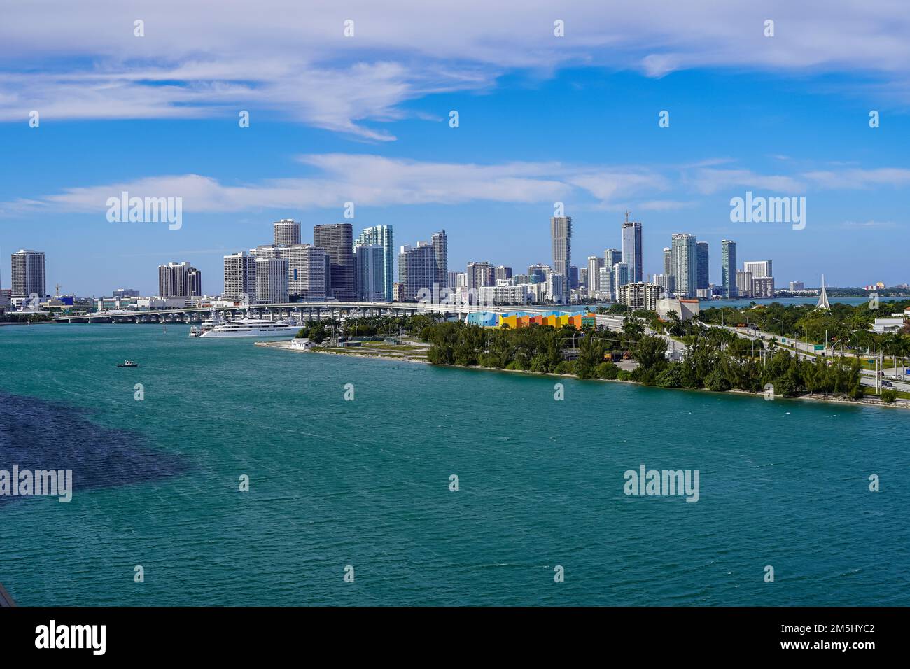 Miami, FL USA - 12 12 2022: Beautiful aerial panoramic view of the city ...