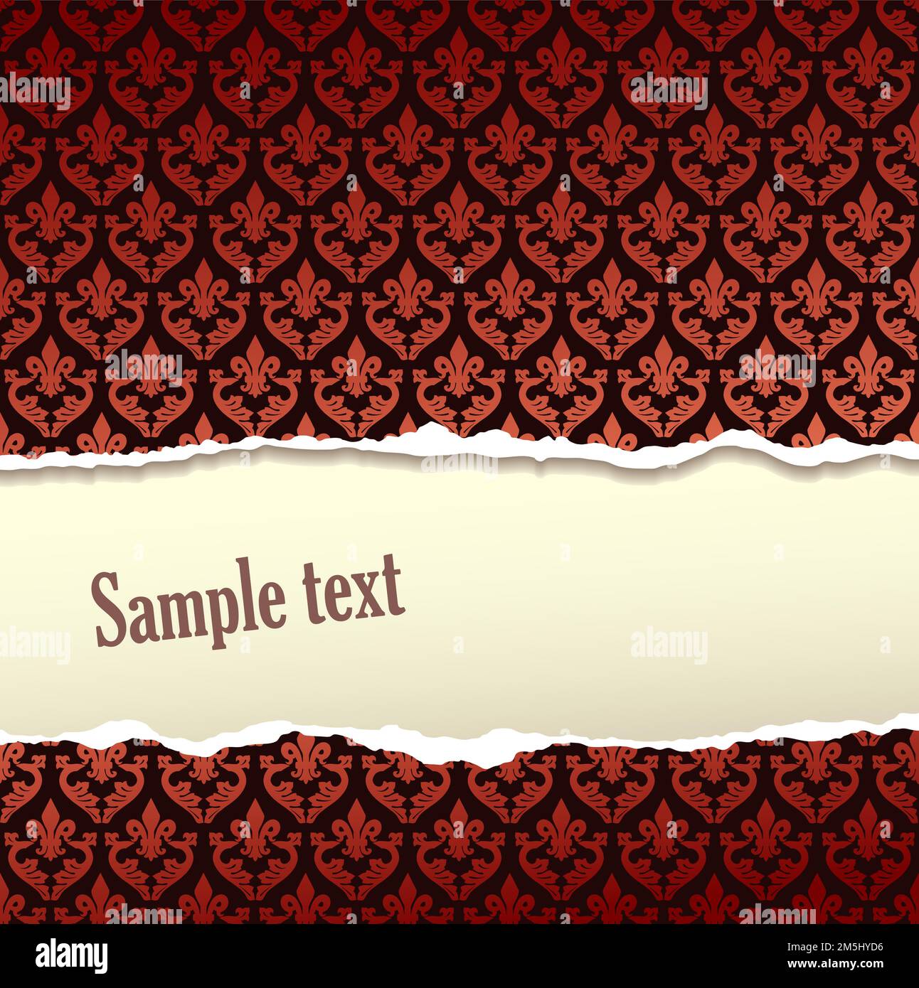 Tear paper on pattern background Stock Vector Image & Art - Alamy