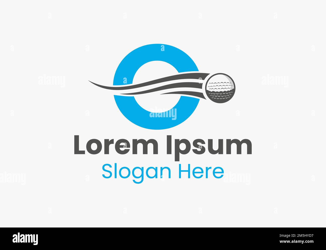 Letter O Golf Logo Concept With Moving Golf Ball Icon. Hockey Sports ...