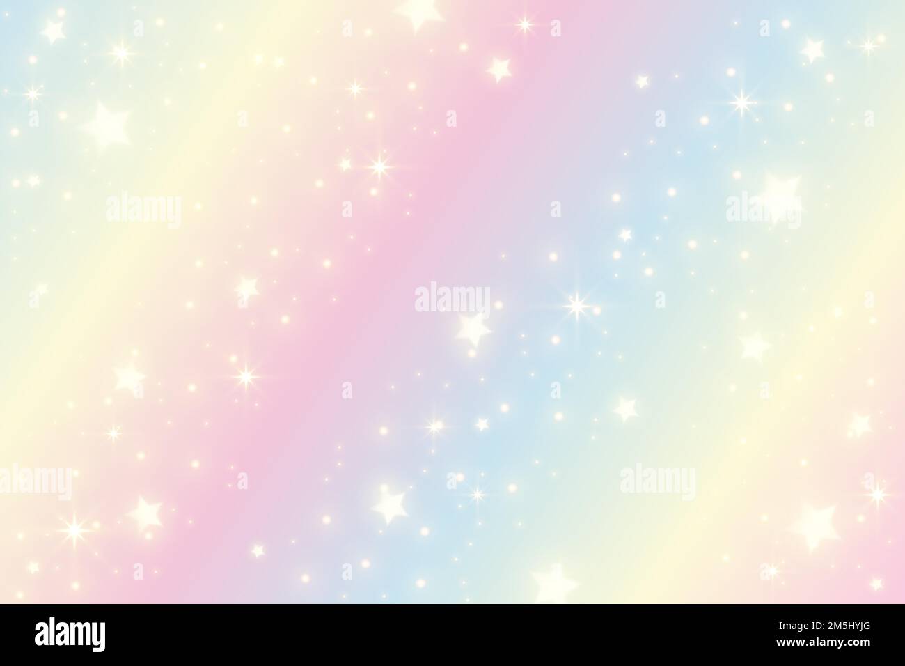 Rainbow unicorn background. Girlie princess sky with stars and sparkles ...