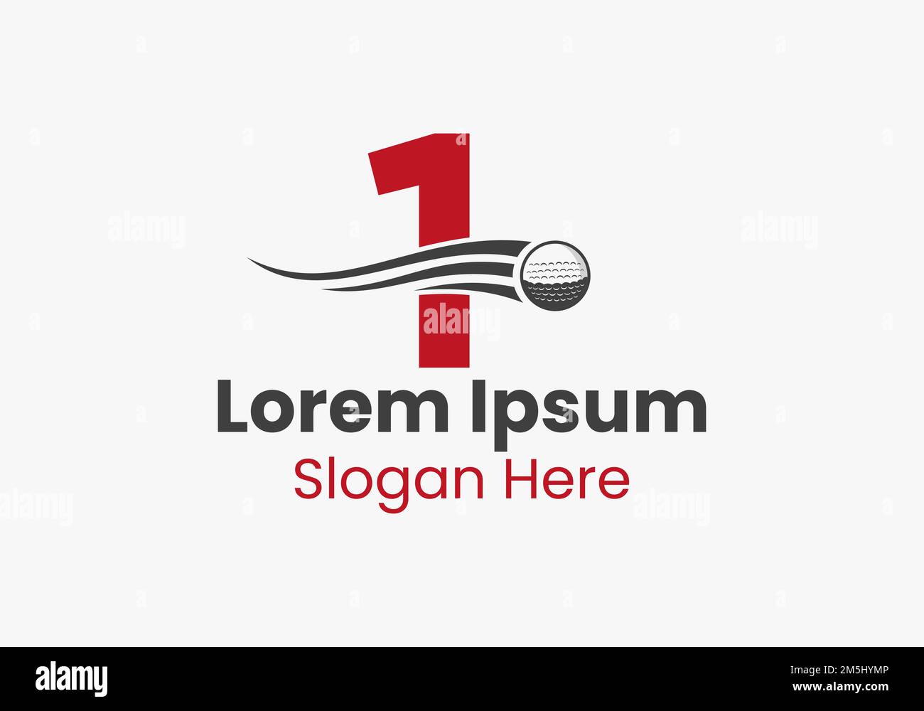 Letter 1 Golf Logo Concept With Moving Golf Ball Icon. Hockey Sports ...
