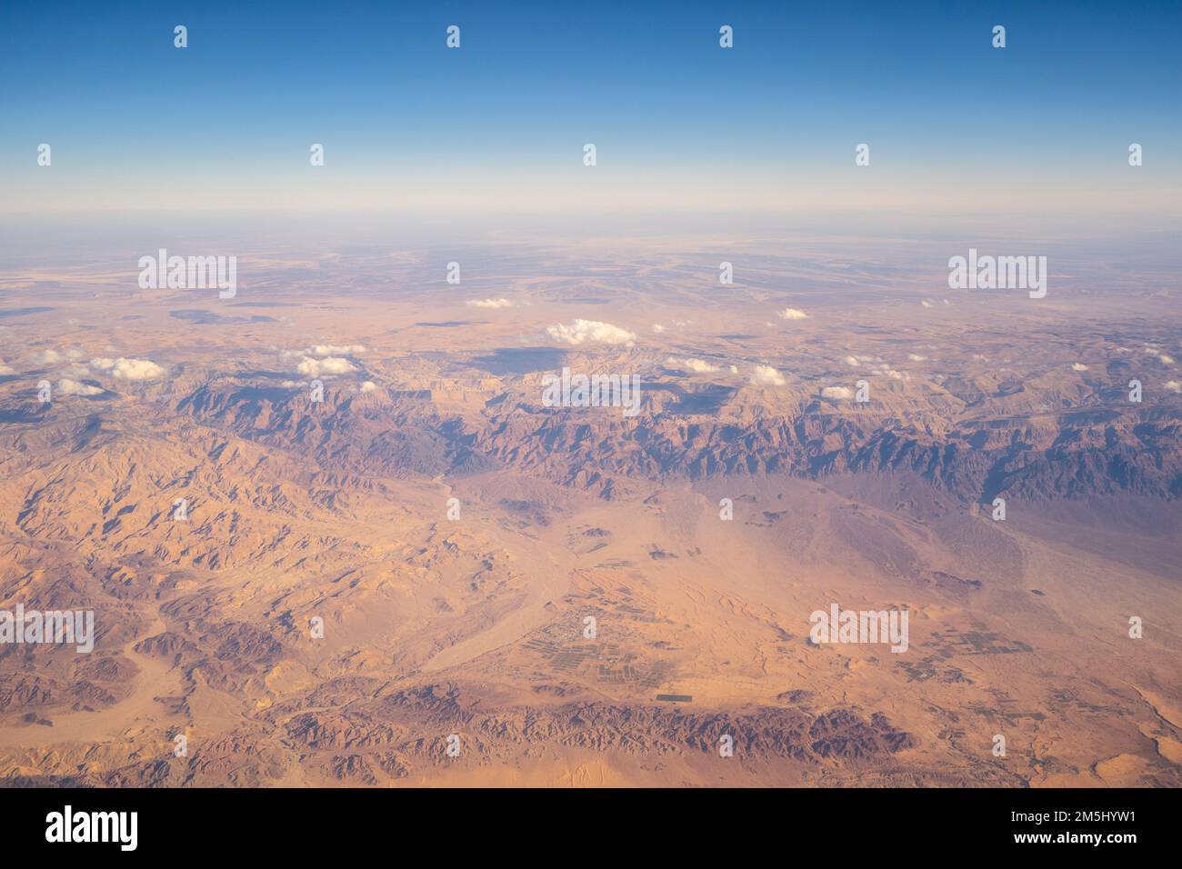Aerial view of the landscape of the Jordanian Dead Sea region, Jordan ...