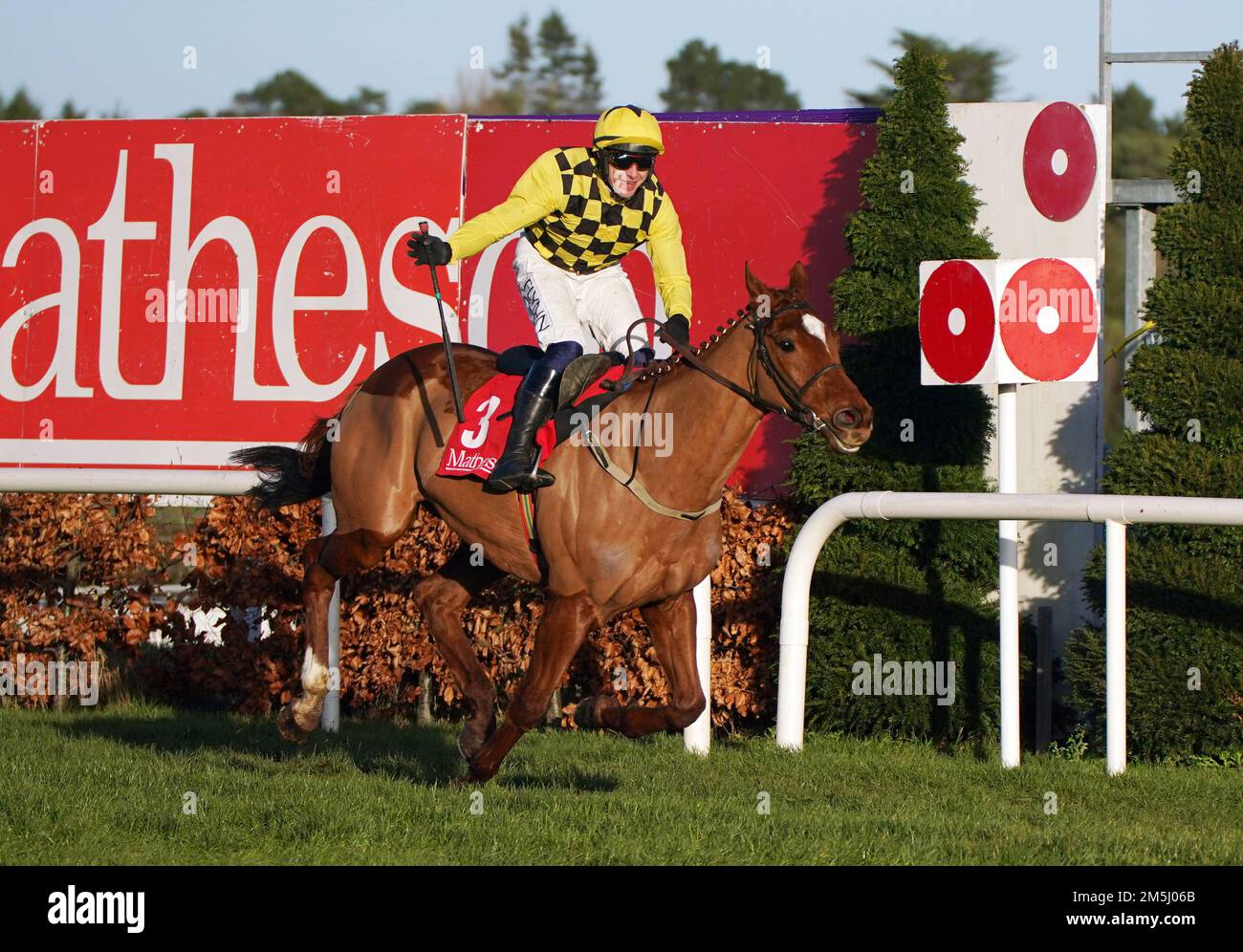 State Man ridden by jockey Paul Townend wins the Matheson Hurdle during ...