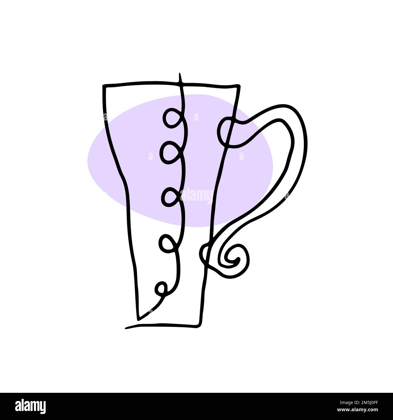 Cup tea coffee continuous Stock Vector Images - Alamy