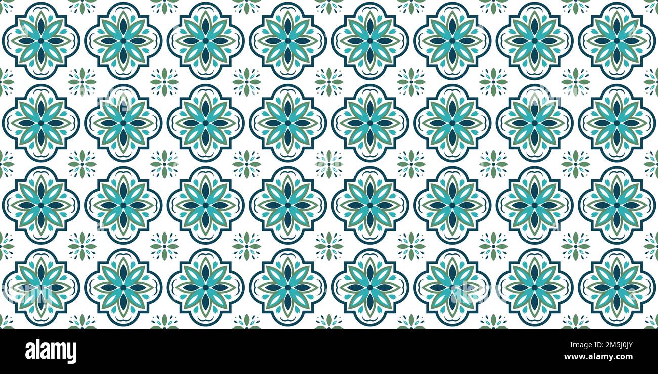 Floral seamless pattern for tile design. Ceramic tiled pattern ...