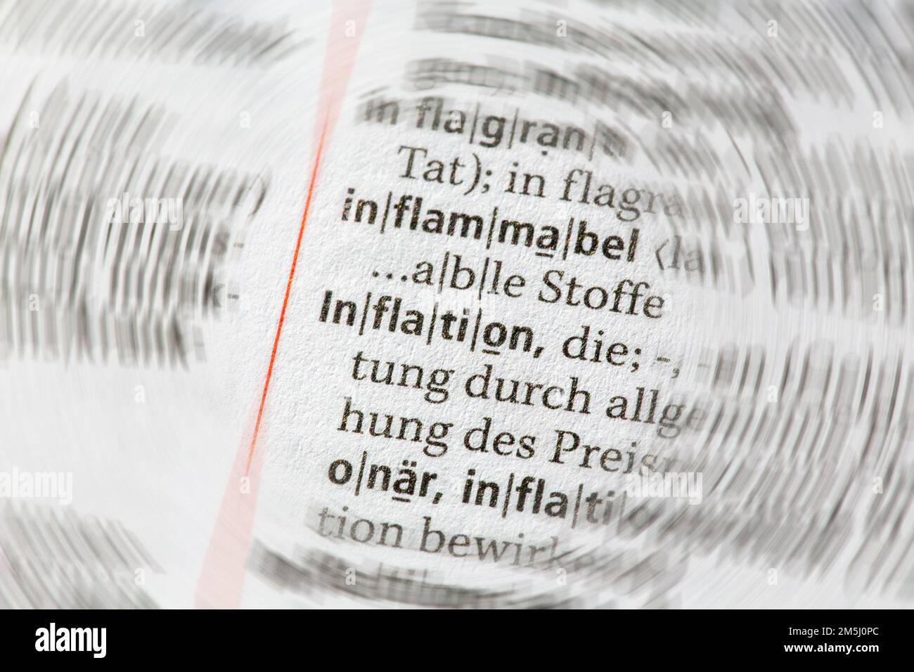 Symbol image inflation, excerpt from the Duden of the Duden (Germany ...