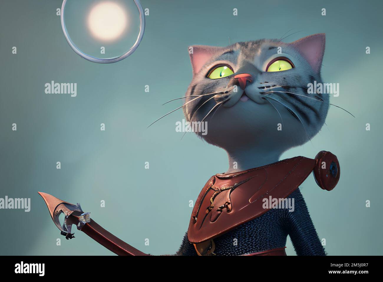 A cartoon illustration of a cute grey cat Stock Photo - Alamy