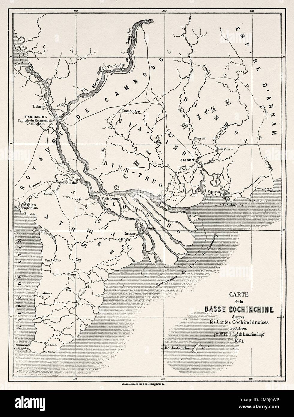 Map of lower cochinchina hi-res stock photography and images - Alamy
