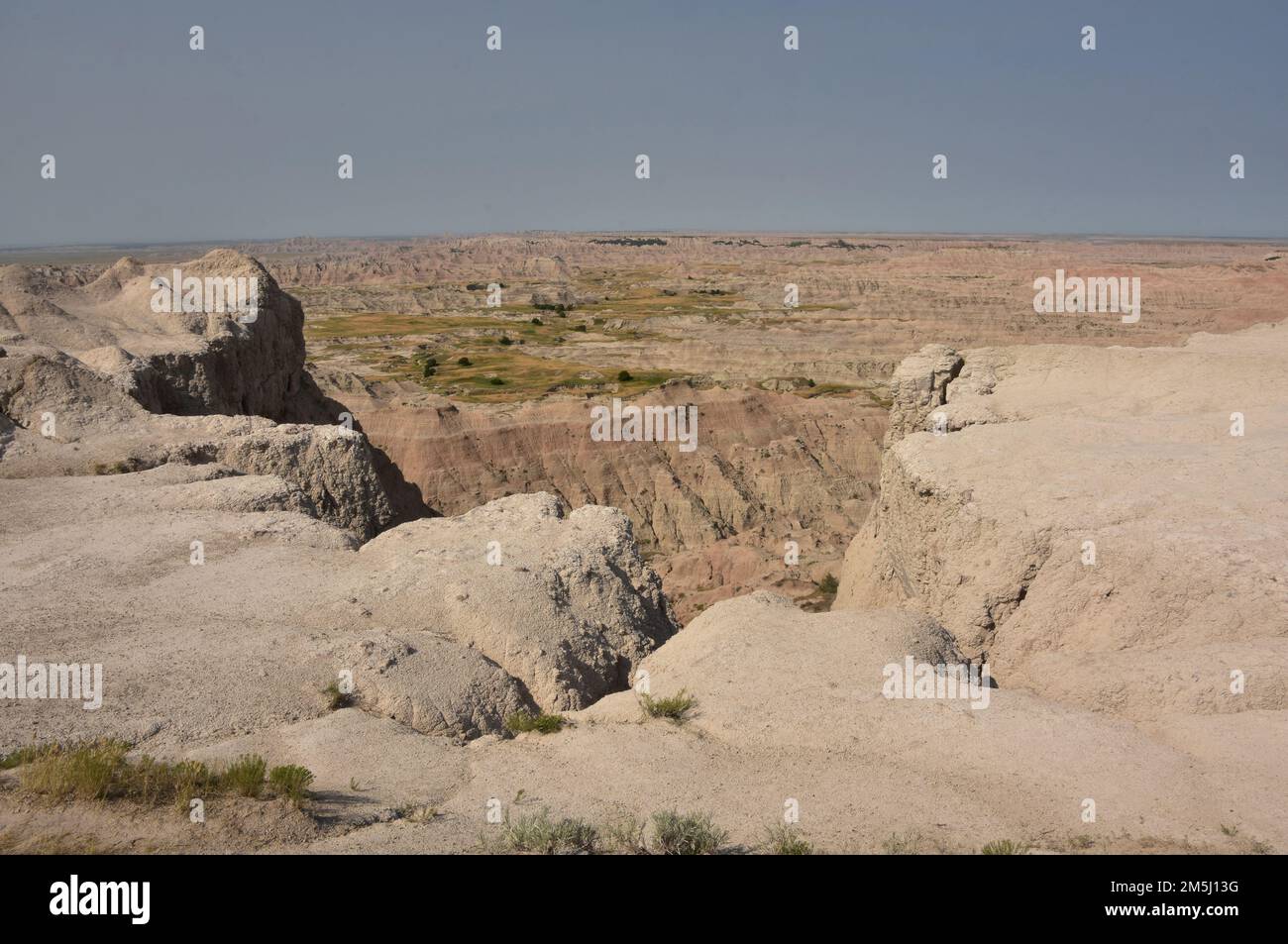 Stunning look into a canyon in the South Dakota badlands Stock Photo ...
