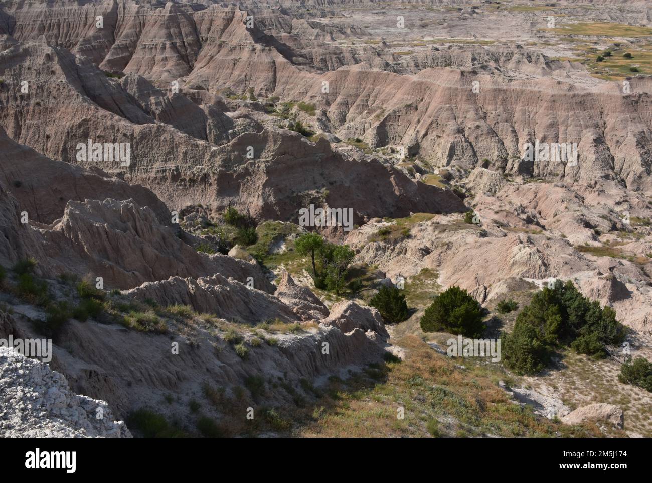 Rural rugged view of the scenic badlands in South Dakota Stock Photo ...