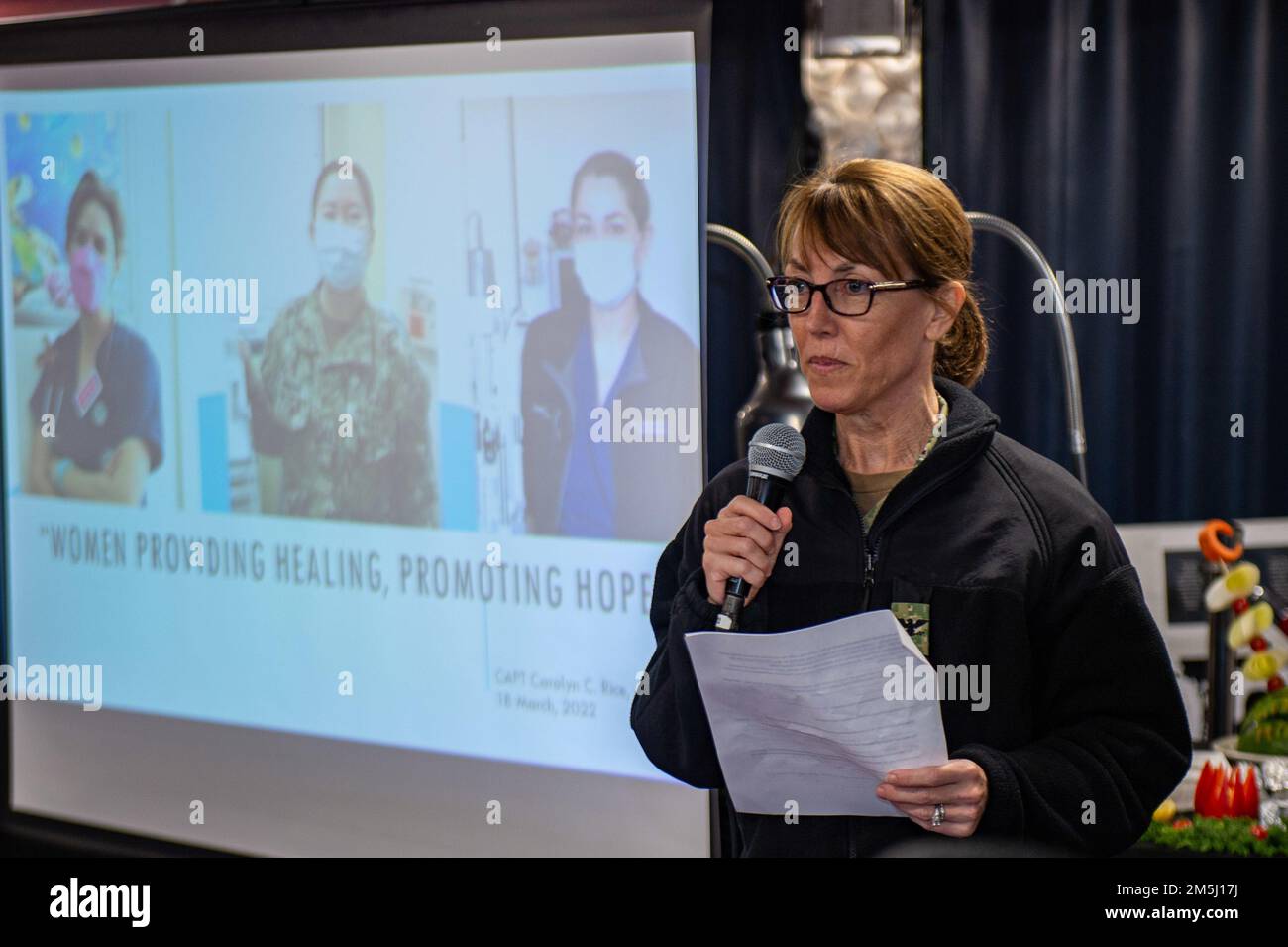 220318-N-SI601-1060 YOKOSUKA, Japan (March 18, 2022) Capt. Carolyn Rice ...