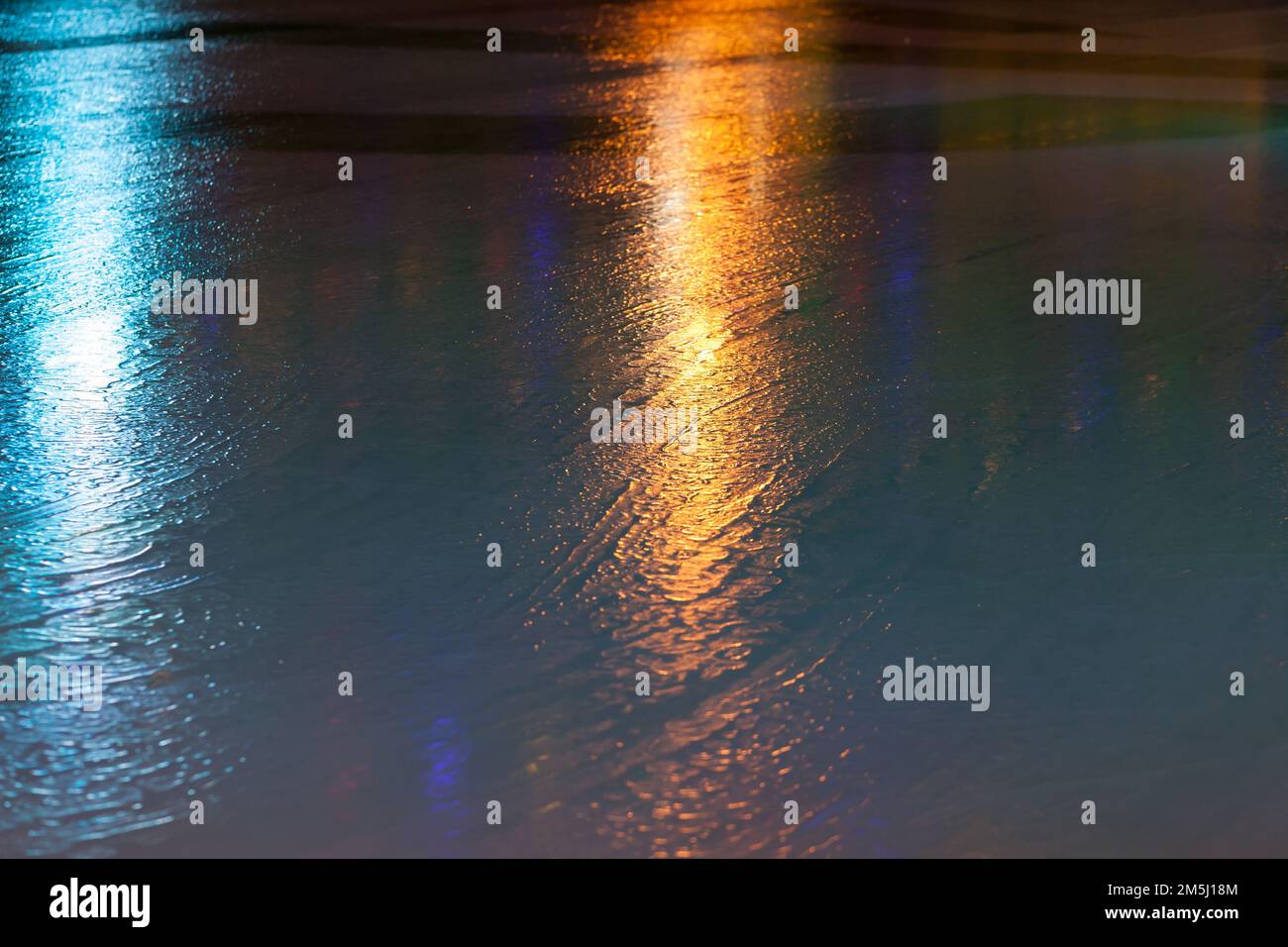 Ice rink texture with colorful reflections, abstract skating background ...