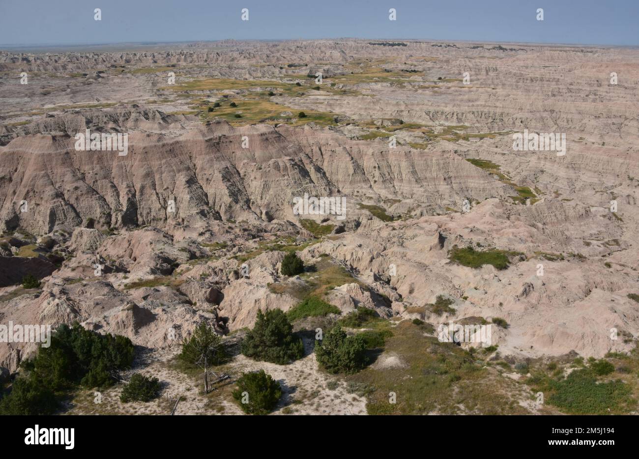Gorgeous scenic badland landscape with mounds and ridges made of ...