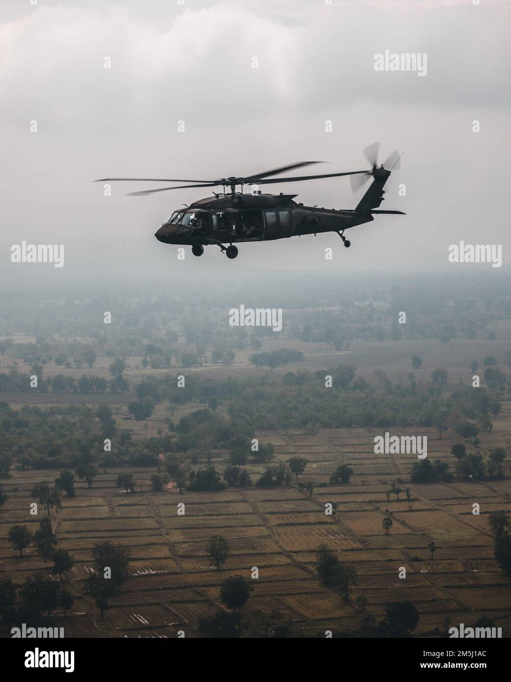 A UH-60 Black Hawk helicopter crew, assigned to 2nd Battalion, 25th ...