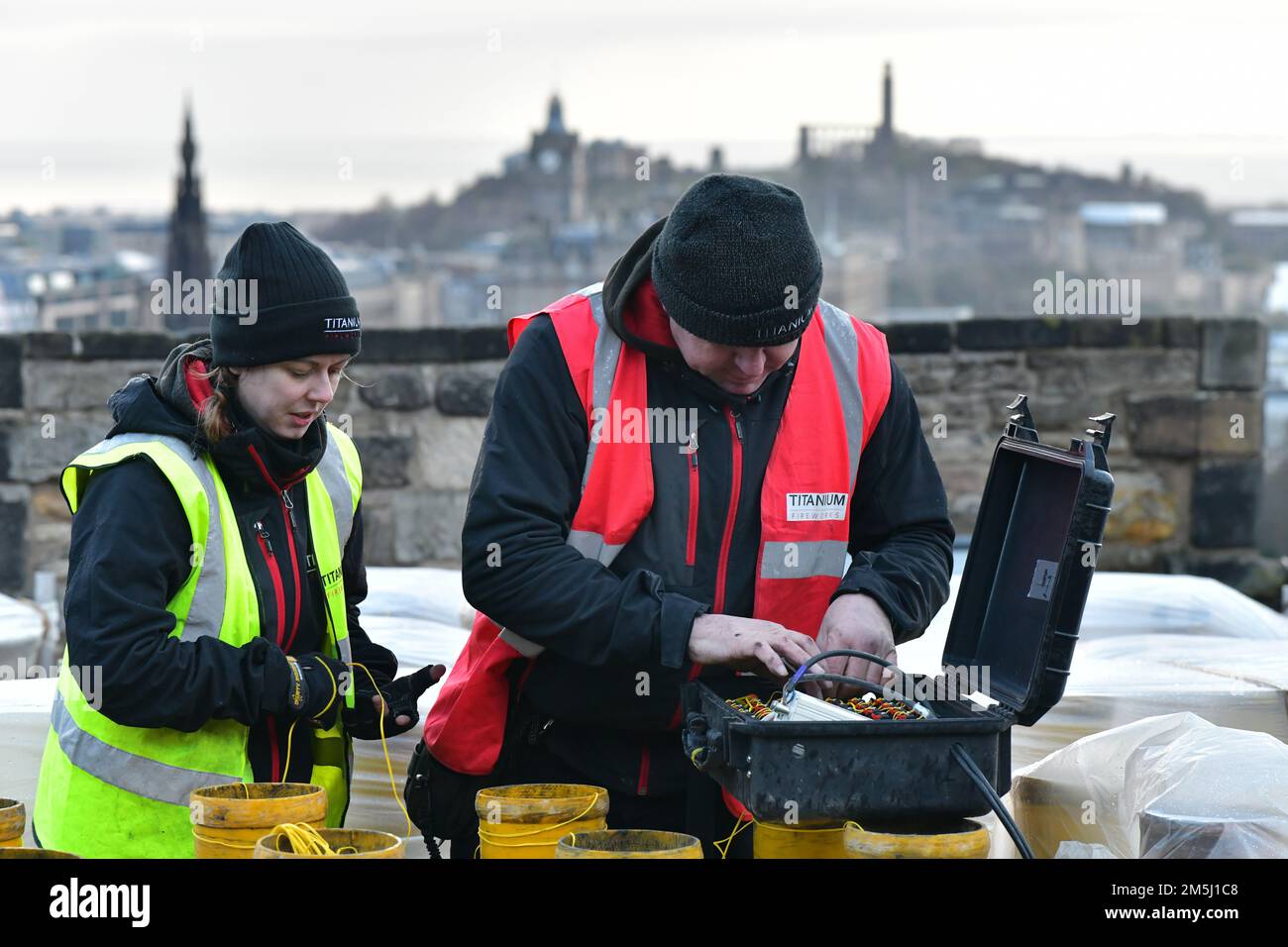 Edinburgh Scotland, UK 29 December 2022. Titanium Fireworks at ...
