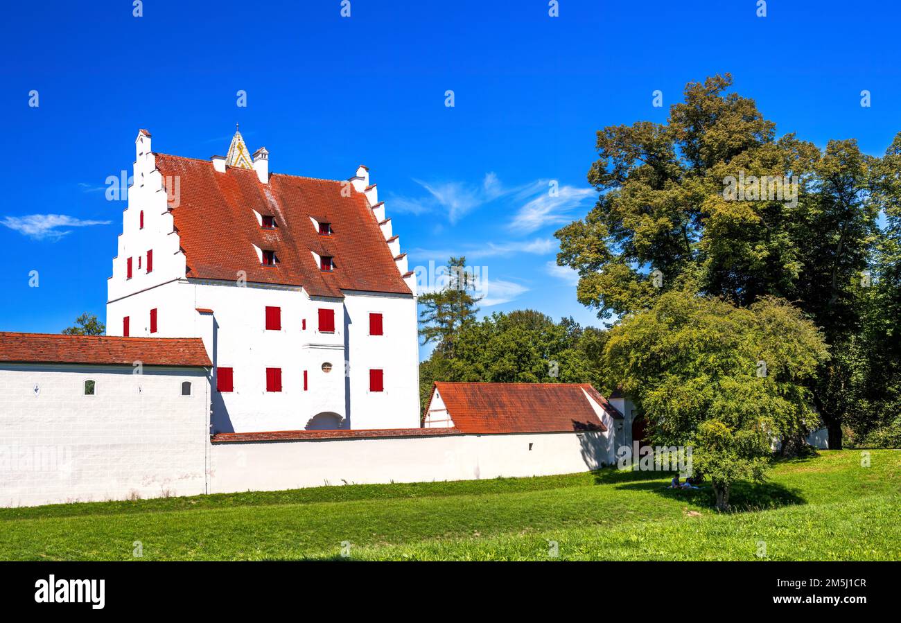 NEUBURG, GERMANY - SEPTEMBER 5: The hunting lodge Gruenau casstle near ...
