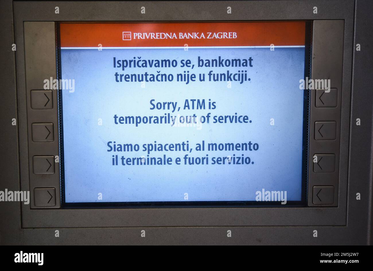 Due to the introduction of the Euro most ATMs are out of service, in ...