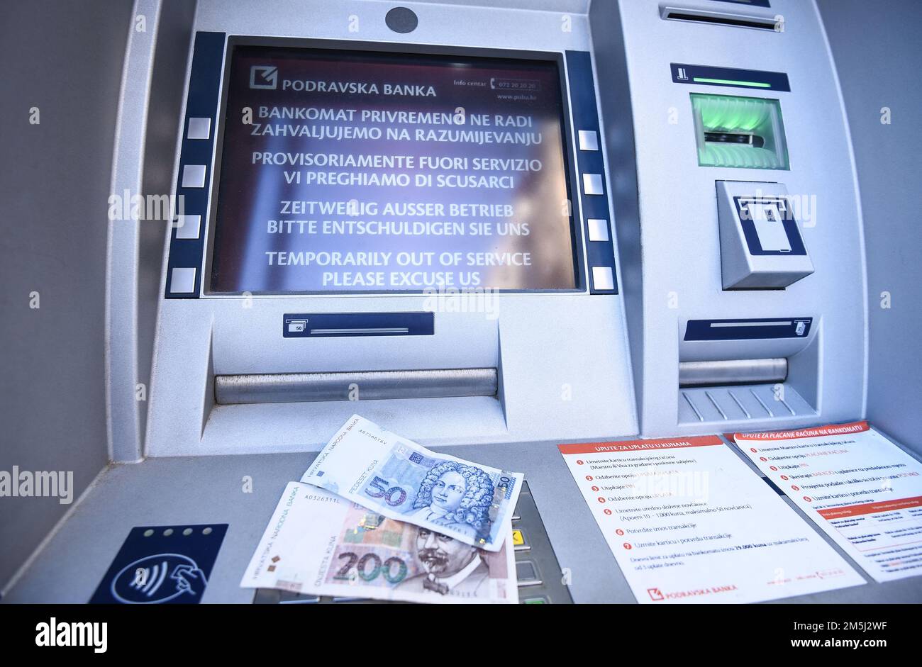 Due to the introduction of the Euro most ATMs are out of service, in ...