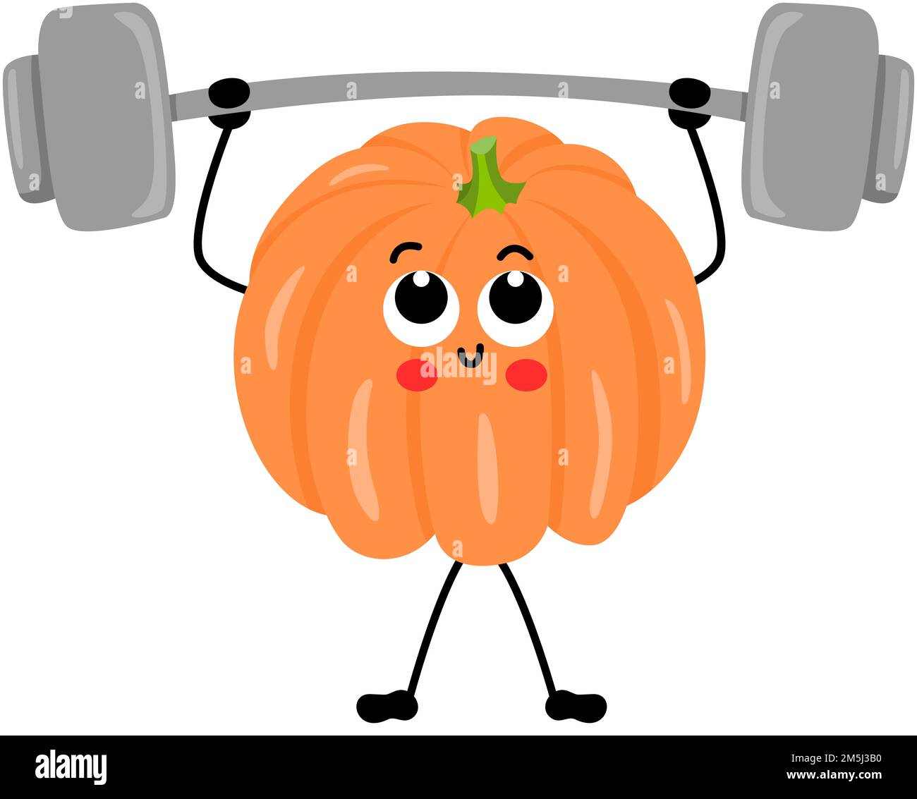 Cute pumpkin vegetable mascot Cut Out Stock Images & Pictures - Alamy