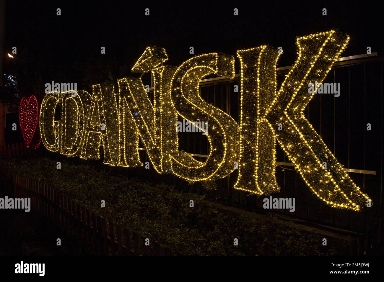 Winter Holiday Lights in Oliwa Park, Gdansk, Poland - Iluminacje w ...